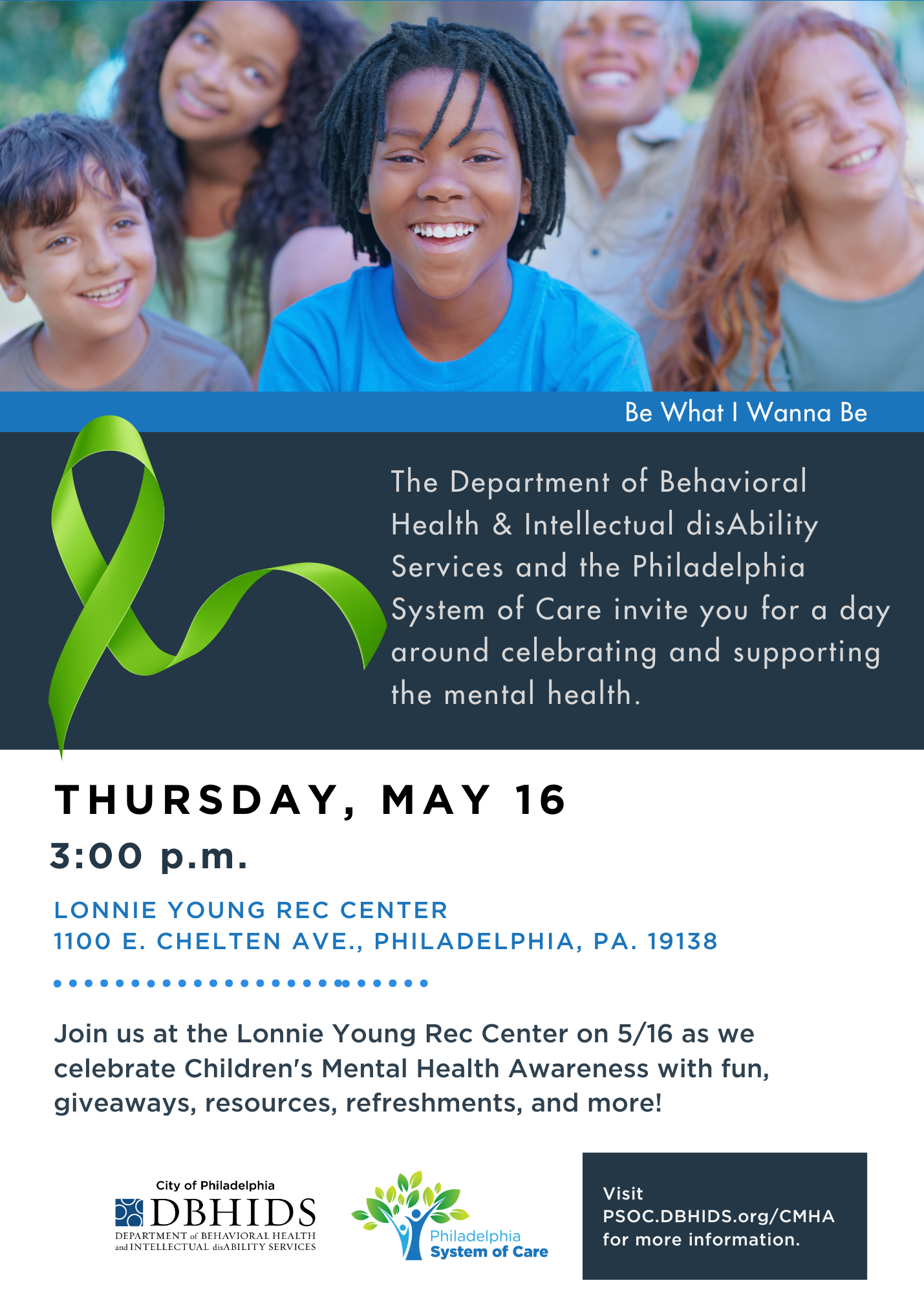 Children's Mental Health Awareness - Philadelphia System of Care